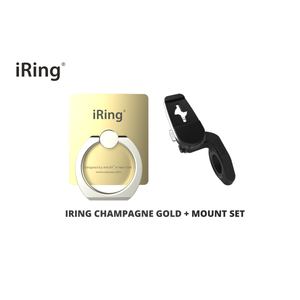 IRING CHAMPAGNE GOLD + MOUNT SET
